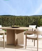 China Nordic Outdoor Villa Teak Wood Dining Chair And Table Set for sale