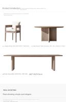 China Nordic Outdoor Villa Teak Wood Dining Chair And Table Set for sale