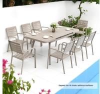 China Outdoor Patio Dining Table With Stackable Chairs For Terrace for sale