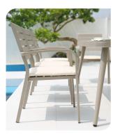 China Outdoor Patio Dining Table With Stackable Chairs For Terrace for sale