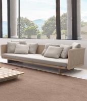 China Teak Wood Outdoor Couch Outdoor Furniture For Sitting / Leisure / Sleep for sale