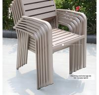 China Outdoor Patio Dining Table With Stackable Chairs For Terrace for sale