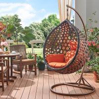 China Cabon Steel Frame Outdoor Single Seat Garden Swing Chair OEM for sale