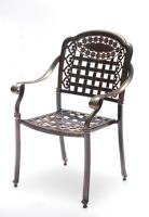 China 65*65*90cm Cast Aluminium Stacked Chairs for Dining Restaurant Outdoor Garden Balcony for sale