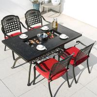 China 65*65*90cm Cast Aluminium Stacked Chairs for Dining Restaurant Outdoor Garden Balcony for sale