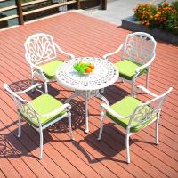 China 65*65*90cm Cast Aluminium Stacked Chairs for Dining Restaurant Outdoor Garden Balcony for sale