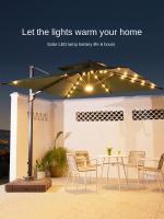 China Double Canopy Beach Umbrella With LED Light for sale