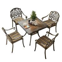 China Balcony Dining Round Cast Aluminum Patio Table And Chairs Bistro Set for sale