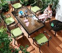 China Balcony Dining Round Cast Aluminum Patio Table And Chairs Bistro Set for sale