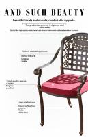 China Balcony Dining Round Cast Aluminum Patio Table And Chairs Bistro Set for sale