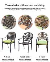 China Outdoor Garden Balcony Table Sets Cast Aluminum Camping Picnic Dining Table for sale