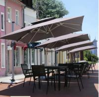 China Sun Outdoor Aluminum Beach Umbrella LED Light Parasol 2.7M for sale