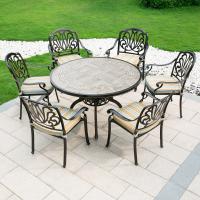 China Waterproof Garden Cast Aluminum Patio Dining Table Chair Set for Outdoor Furniture for sale