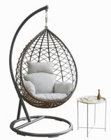China Cyclamen Patio Garden Rattan Egg Garden Swing Chair Single 196*105CM for sale