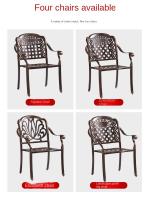 China Waterproof Garden Restaurant Cast Aluminum Table Chair Set For Outdoor Terrace Dining for sale