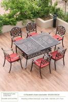 China Cast Aluminum Outdoor Dining Set Table And Chairs Corrosion Resistant for sale