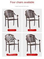 China Cast Aluminum Outdoor Dining Set Table And Chairs Corrosion Resistant for sale