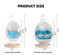 China Carbon Steel Frame 2 Seat Hammock Swing Egg Shaped Rocking Chair for sale
