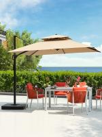 China Waterproof Polyester Fabric Heavy Duty Commercial Parasol 3m Patio Umbrella for sale