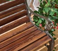 China 1.5m Cast Aluminum Outdoor Park Carbon Fiber Wood Bench for sale