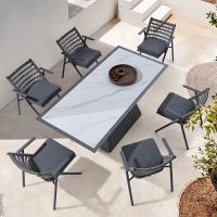 China OEM Outdoor Furniture Terrace Table And Chairs With High Density Sponge Cushion for sale