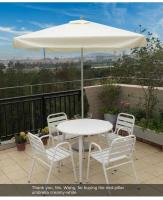 China Aluminum Pole Large Commercial Pool Umbrellas Garden Parasol 2.7 Metres for sale