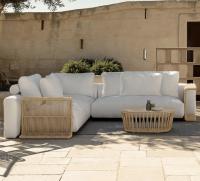 China High Rebound Sponge Cushion Luxury Rattan Corner Dining Set Customized for sale