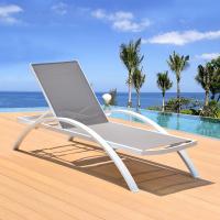 China Waterproof UV Resistant PVC Textilene Aluminum Chaise Beach Lounge Chair for sale