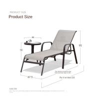 China Morden Sun Resistant Aluminum Pool Chaise Chairs With Adjustable Backrest for sale