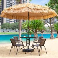 China Courtyard Beach Parasol With Straw Thatch for sale