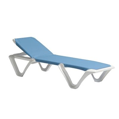 China Waterproof Sun Resistant Aluminum Pool Chaise Lounge Chairs With Backrest 5 Gears Adjustment for sale