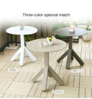 China Nordic Style Outdoor Round Top Aluminium Coffee Tea Table For Balcony Garden Beach for sale