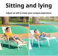 China Coastal Outdoor Aluminum Folding Chaise Lounge Chairs For Casual / Sleeping for sale