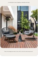 China Aluminum Tube Frame Patio Wicker Swing Chair With Thick Cushion for sale