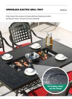 China Garden Terrace Balcony Cast Aluminium BBQ Grill Rectangular Table and Chair Set 1.5M for sale