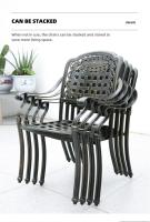 China Garden Terrace Balcony Cast Aluminium BBQ Grill Rectangular Table and Chair Set 1.5M for sale