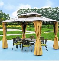 China 3x4M PC Ceiling Material Outdoor Gazebos With Hardtop for relaxation for sale
