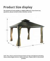 China 3x4M PC Ceiling Material Outdoor Gazebos With Hardtop for relaxation for sale