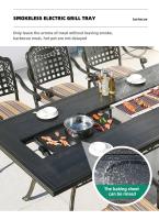 China Cast Aluminum Multifunctional BBQ Garden Set Outdoor BBQ Grill Table for sale