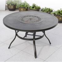 China Outdoor Garden Courtyard Round Dining Cast Aluminum Patio Table And Chairs Set for sale