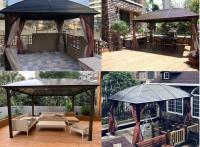 China Aluminium Frame Summerhouses Luxury Outdoor Gazebo Tent With Hardtop Single Top 3x4m for sale