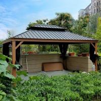 China Aluminium Frame Patio Gazebo Tent Outdoor Gazebo Canopy With Galvanized Sheets Celling for sale
