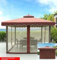 China 3*3M Outdoor Courtyard Gazebo With Steel Frame Anti Rust Coated for sale