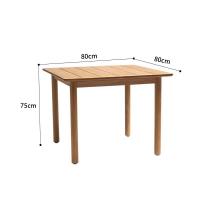 China Uv Resistant Plastic Rattan Teak Patio Dining Set Table And Chairs for sale