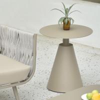 China High Temperature Baking Varnish Round Aluminium Garden Table 50*55cm for sale