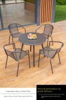 China Stainless Steel Outdoor Metal Cafe Table And Chairs Set For Sun Protection for sale