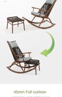 China UV Resistant Outdoor Garden Leisure PE Rattan Rocking Chair With Customized Logo for sale