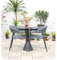 China OEM Acceptable European Design PE Rattan Chair and Aluminium Table for Outdoor Furniture for sale