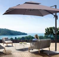 China OEM Aluminum Pole Parasol Garden Patio Table Umbrella Radii 1.25m for sale