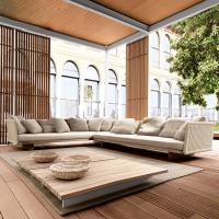 China Teak Wood Outdoor Couch Outdoor Furniture For Sitting / Leisure / Sleep for sale